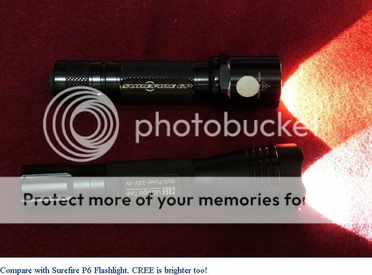 295 Lumen R2 CREE Tactical Flashlight - Pressure Pad & AI Ca